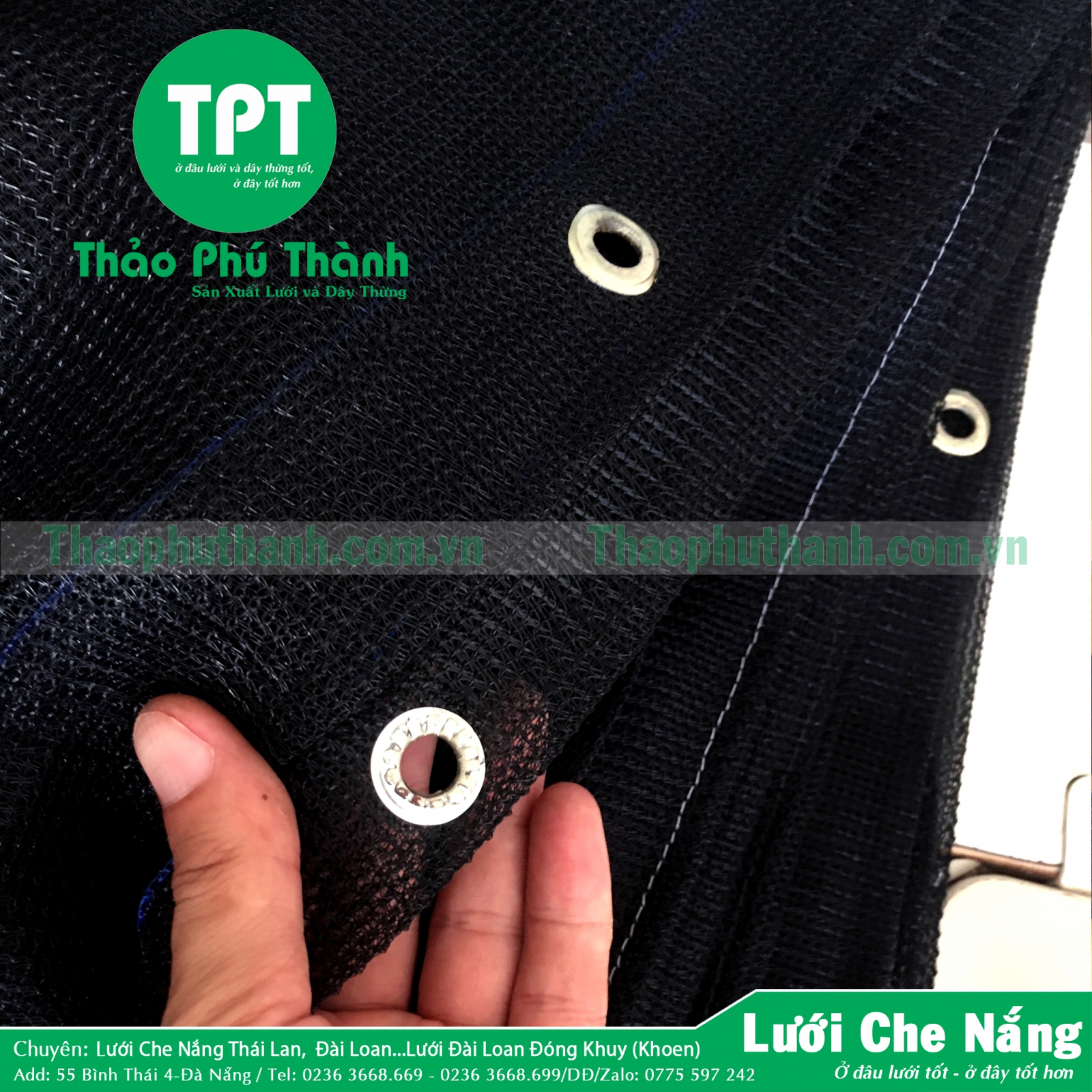 Lưới che nắng đài loan đóng khuy may viền, bán lẻ lưới che nắng đài loan, sỉ lẻ lưới che nắng ...